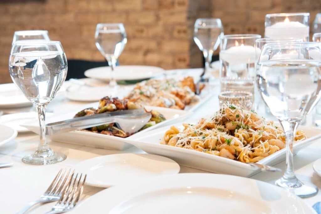 The Pros and Cons of a Family-Style Wedding Meal | Green Mill Catering